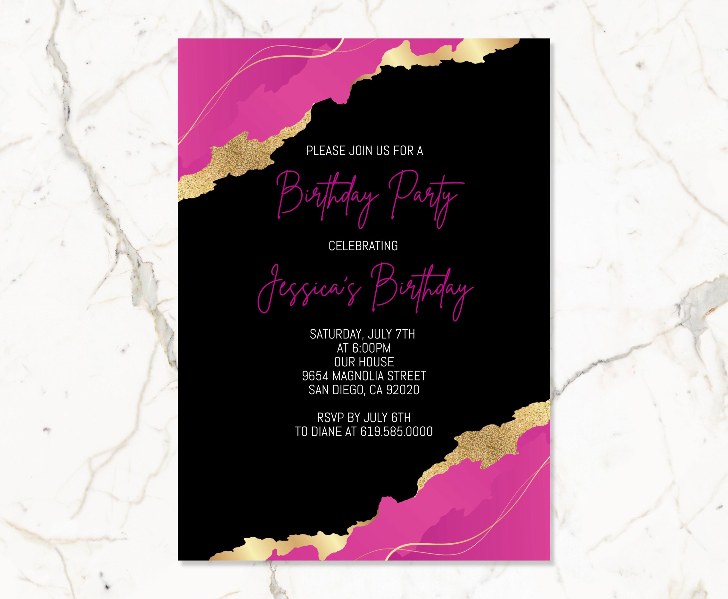 Invitaciones Lisas De Color Rosa Invitaciones De Boda Originales Y