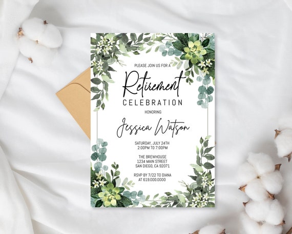 Retirement Party Invitation Border