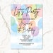 Colorful Balloons Birthday Invitation Template, Editable, Birthday ...