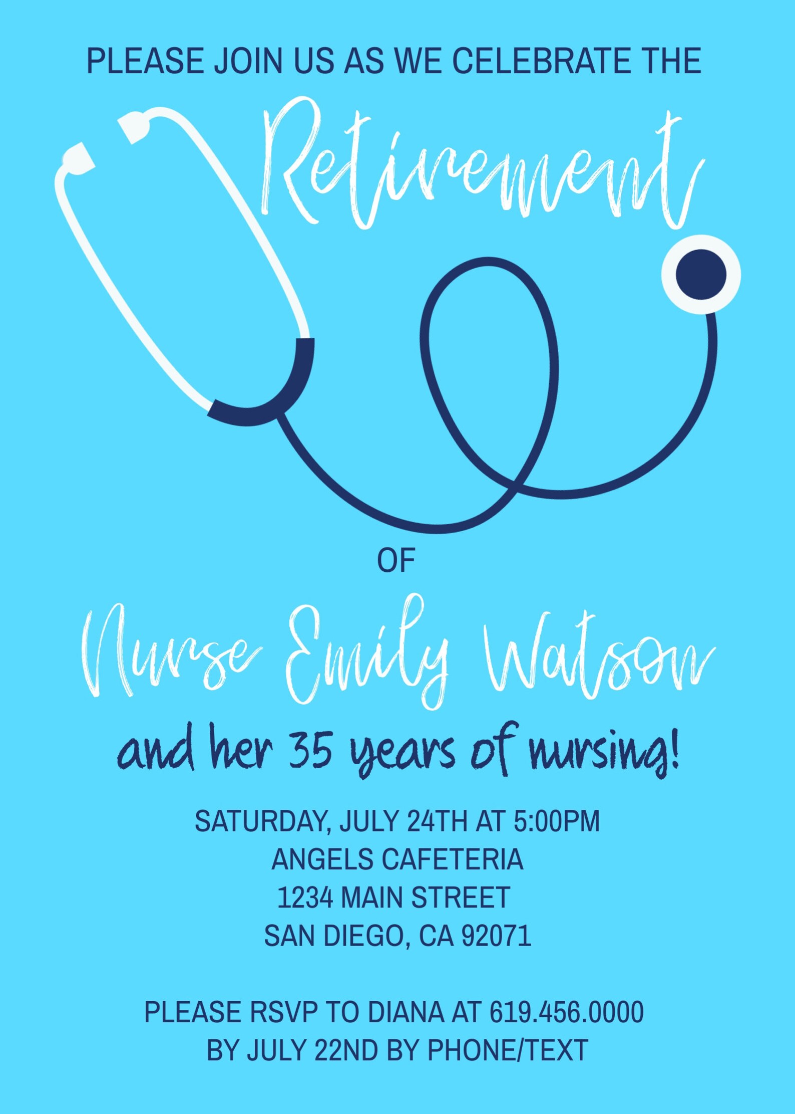 Nurse Retirement Invitations Template, Doctor Retirement Party ...