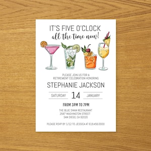 Retirement Party Invitation Template, Minimalist Retirement Celebration ...