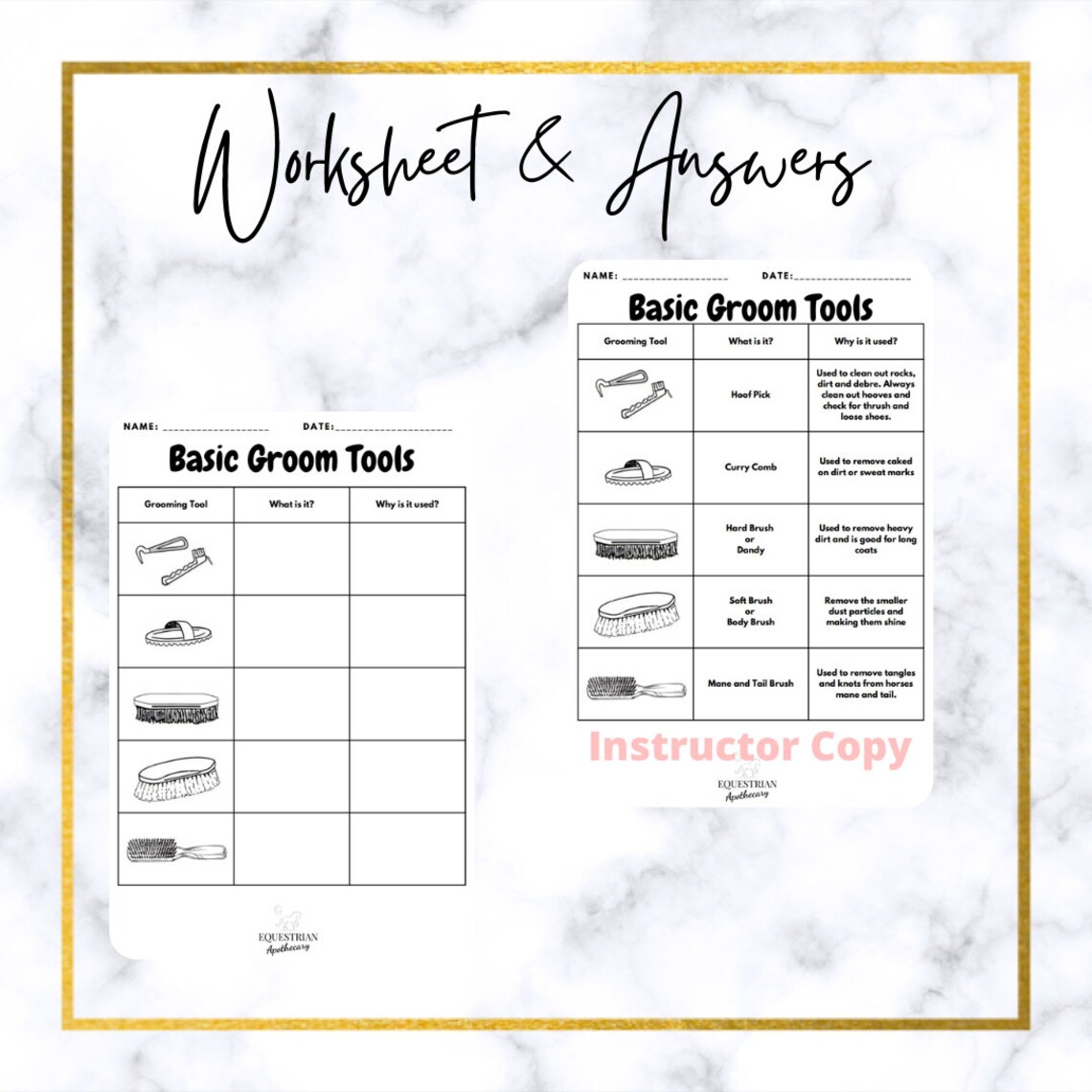 Printable Horse Camp Build Your Own Horse, Worksheet, Digital Download ...