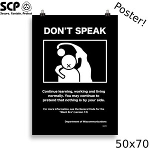 SCP WARNING Poster Don't Speak Scp-foundation Poster - Etsy