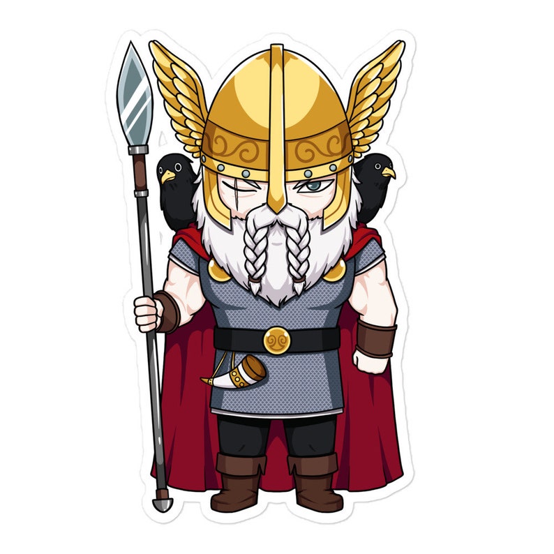 Odin Sticker Chibi Kawaii Cute Cartoon Art - Etsy Canada