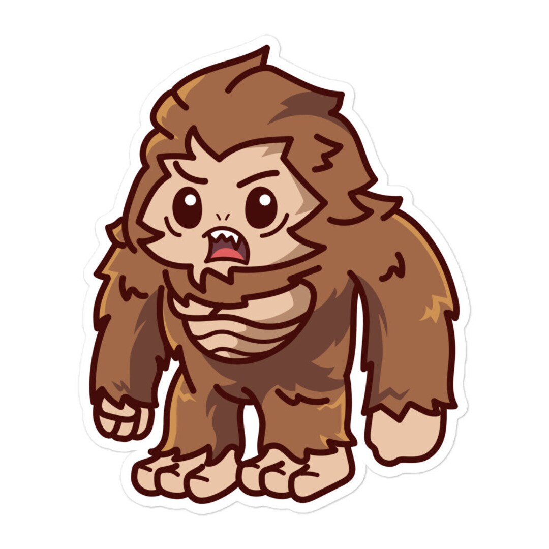 Bigfoot Sticker Sasquatch Cryptid Chibi Kawaii Cute - Etsy