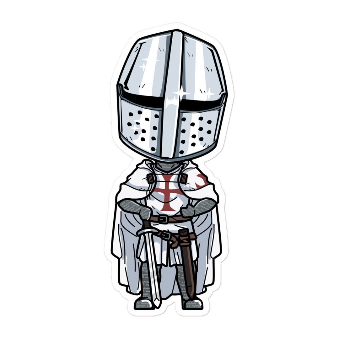 Cute Knights Templar Knight Sticker Christian Soldier Chibi Kawaii ...