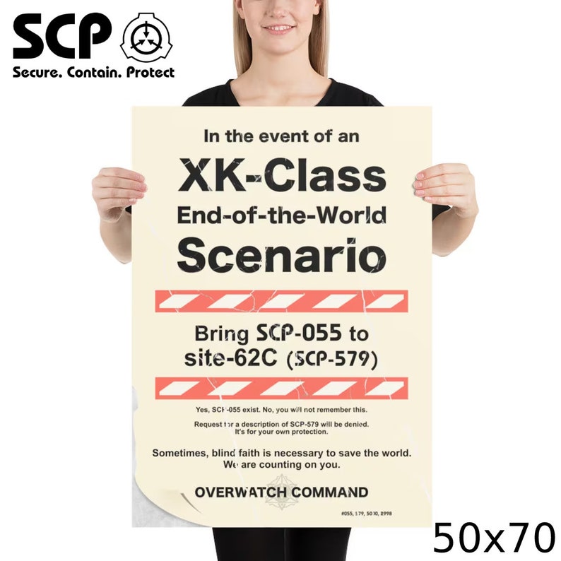 SCP Warning Poster in the Event of an XK Class - Etsy Ireland