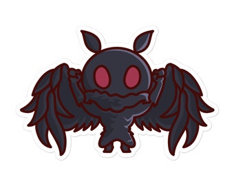 Cute Mothman Sticker Cryptid Chibi Kawaii Cartoon Art - Etsy