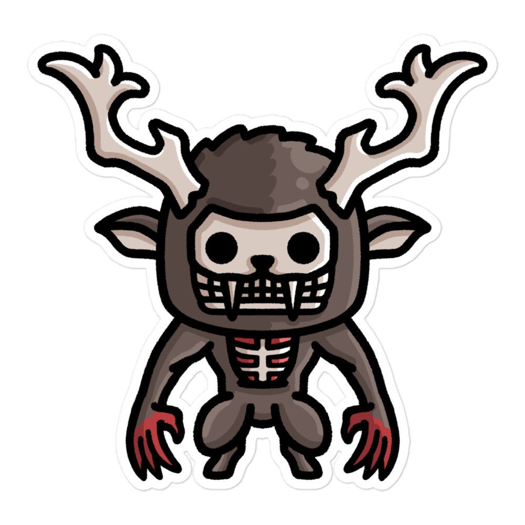 Cute Wendigo Sticker Cryptid Chibi Kawaii Cartoon Art - Etsy Australia