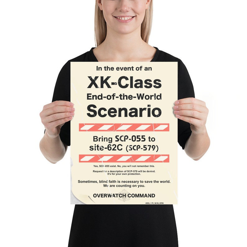SCP Warning Poster in the Event of an XK Class - Etsy