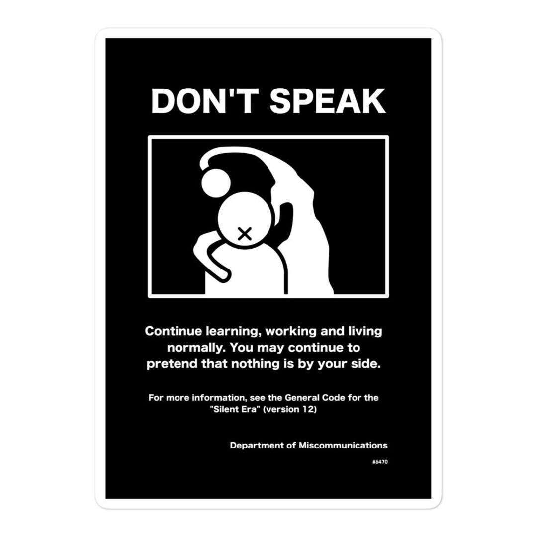 SCP Warning Sticker Don't Speak SCP Foundation Sticker - Etsy Australia