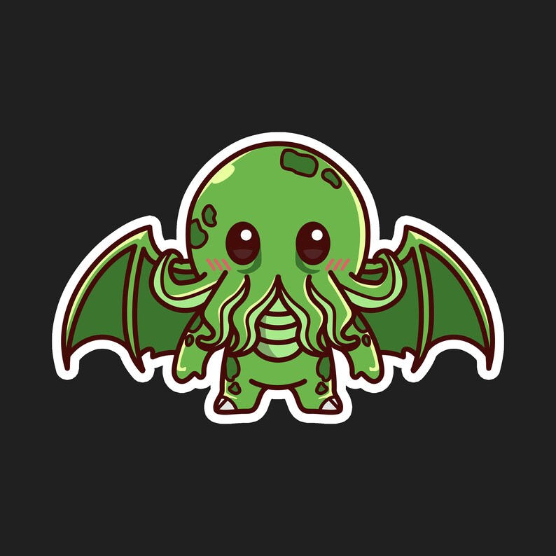 Chibi Cute Cthulhu Old God Lovecraft Sticker - Etsy
