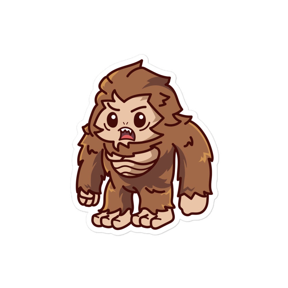 Bigfoot Sticker Sasquatch Cryptid Chibi Kawaii Cute - Etsy