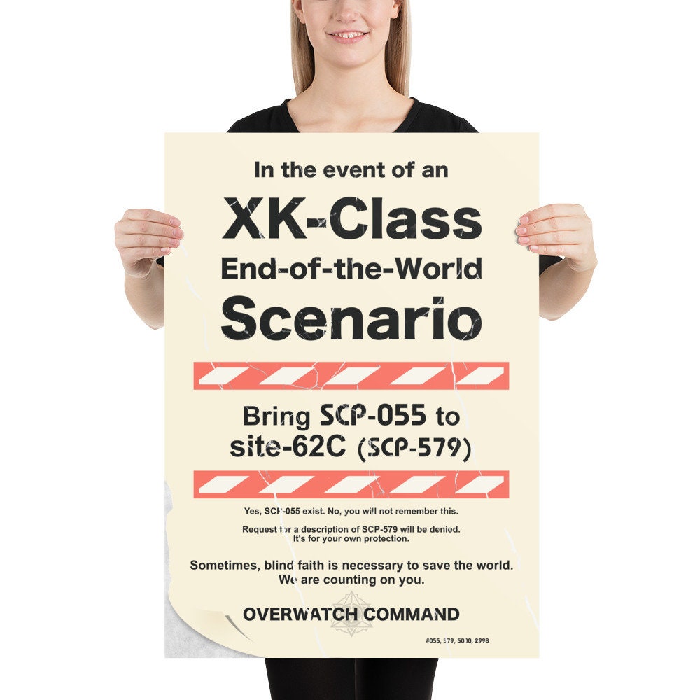 Scp Warning Poster In The Event Of An Xk Class Etsy