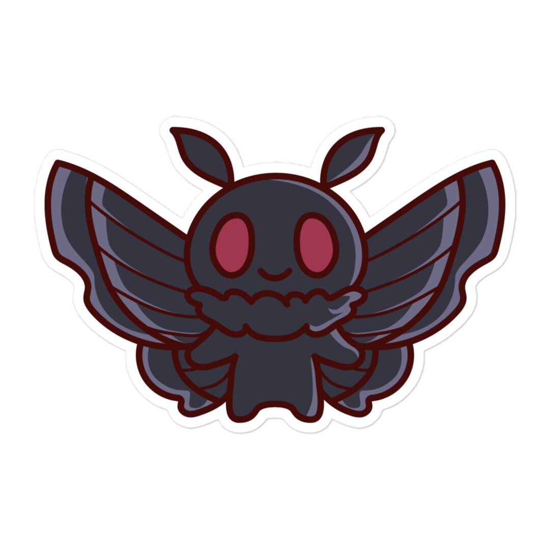 Cute Mothman Sticker Cryptid Chibi Kawaii Cartoon Art - Etsy