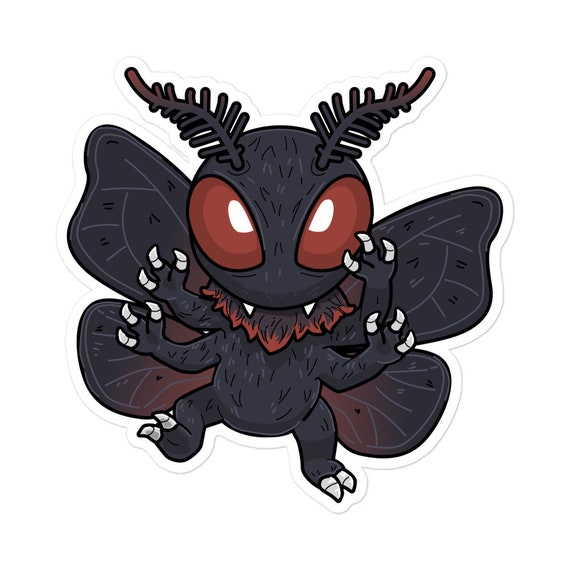 Cute Cryptid Mothman Sticker Chibi Kawaii Cartoon Art Design - Etsy