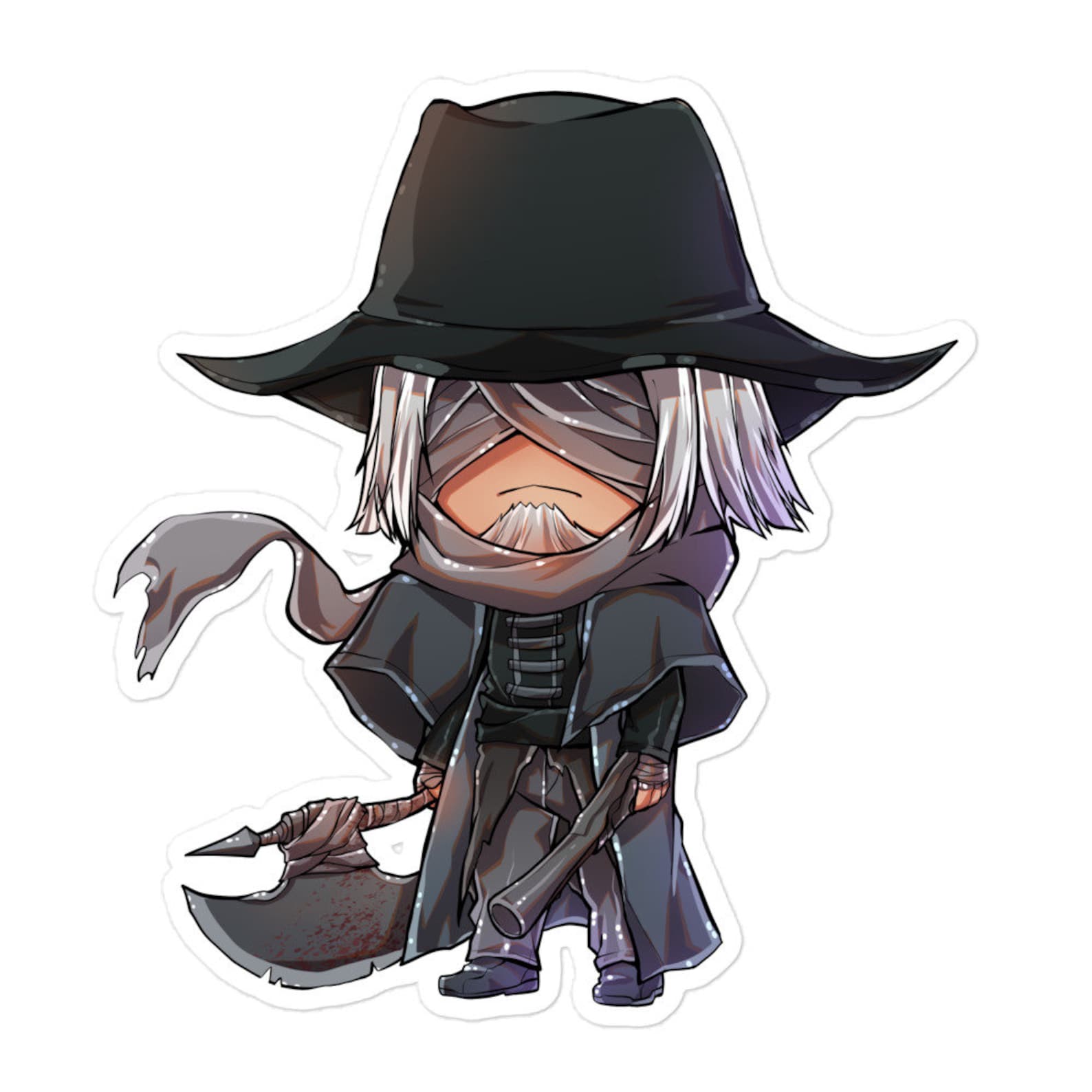 Cute Bloodborne Father Gascoigne Sticker Chibi Kawaii - Etsy