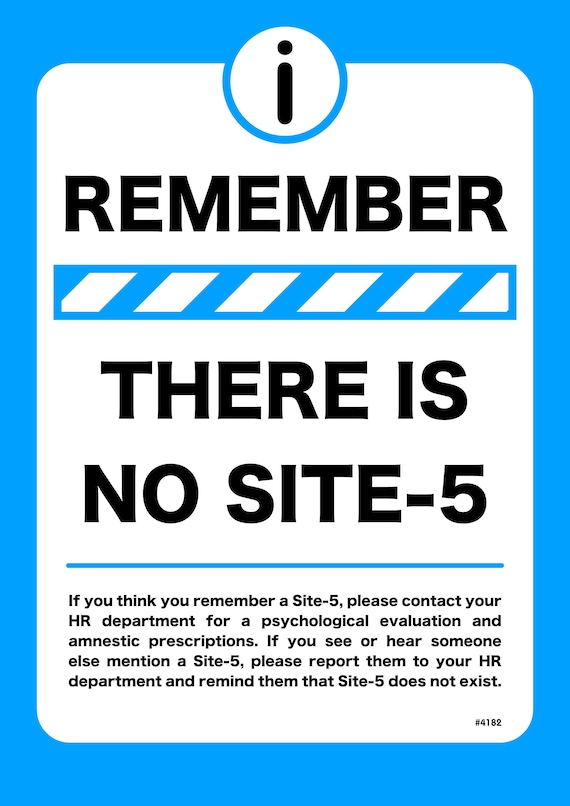 There is No Site-5 Scp-foundation Poster - Etsy