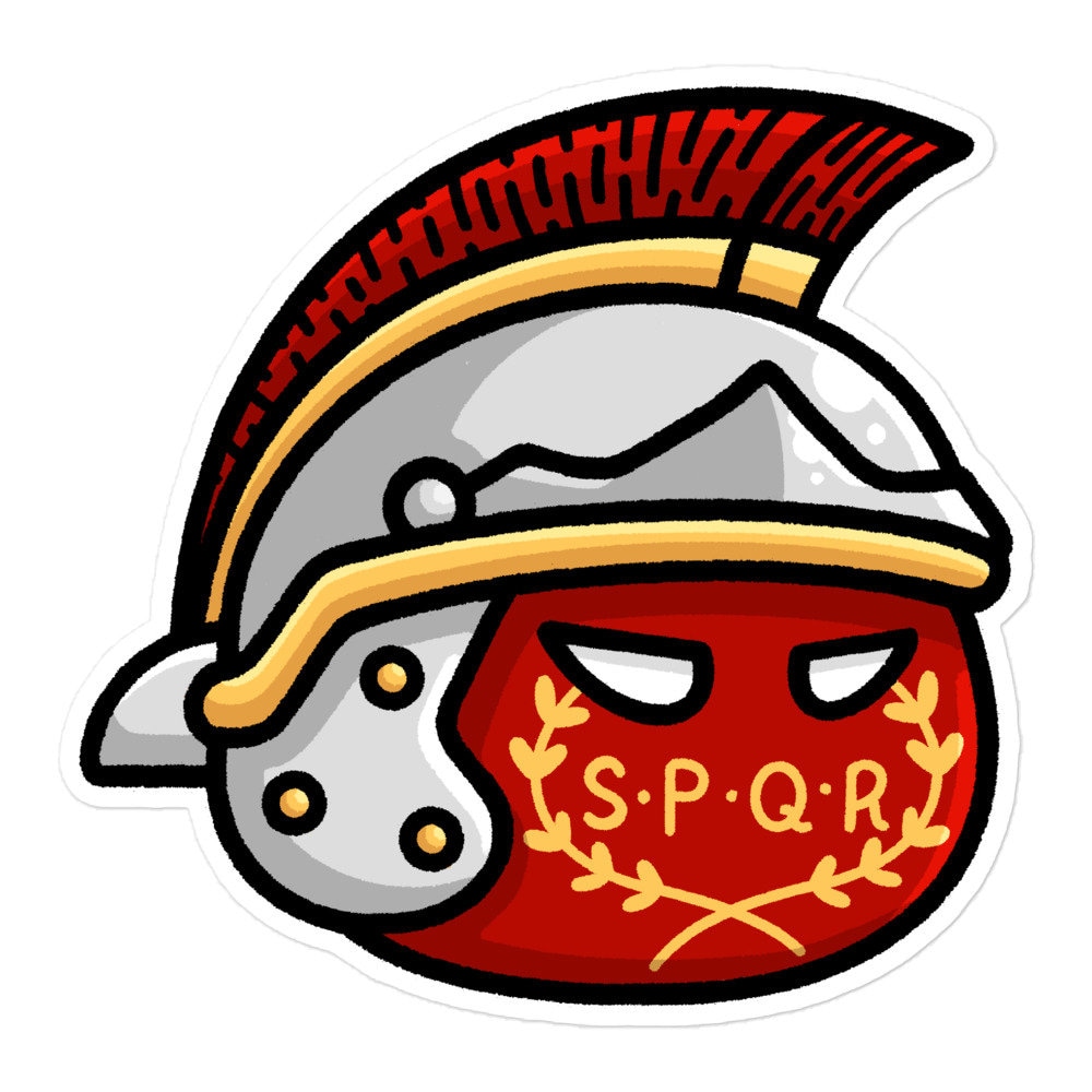 Pegatina Countryball del Imperio Romano SPQR - Etsy España
