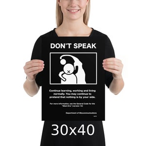 SCP WARNING Poster Don't Speak Scp-foundation Poster - Etsy