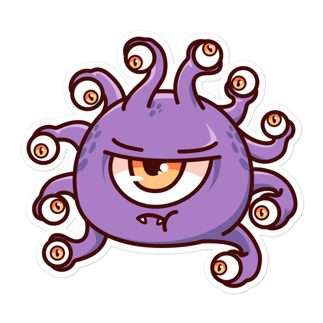 Beholder Sticker Dungeons & Dragons Sticker Chibi Kawaii - Etsy