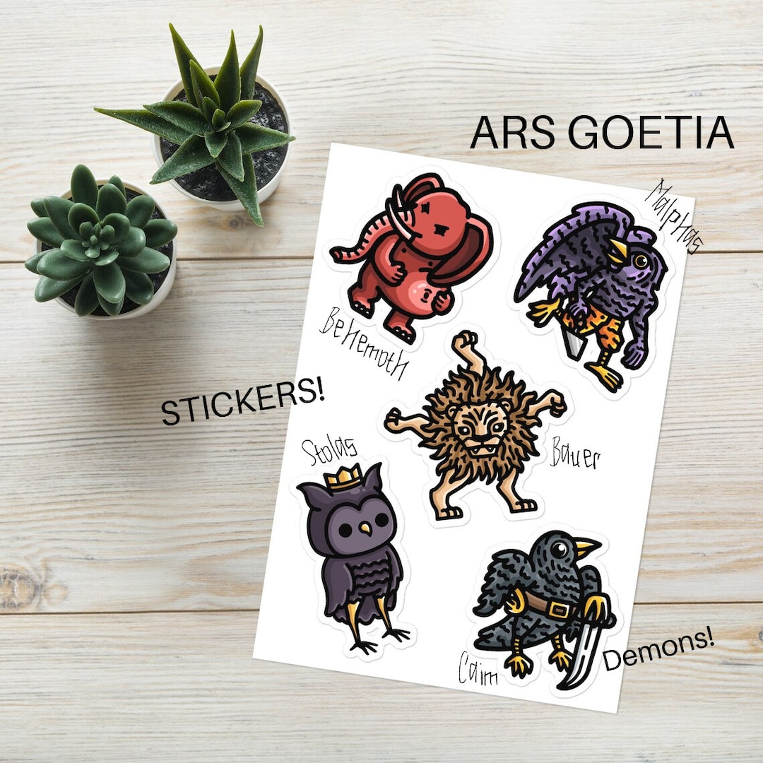 Ars Goetia Demons Sticker Sheet - Etsy