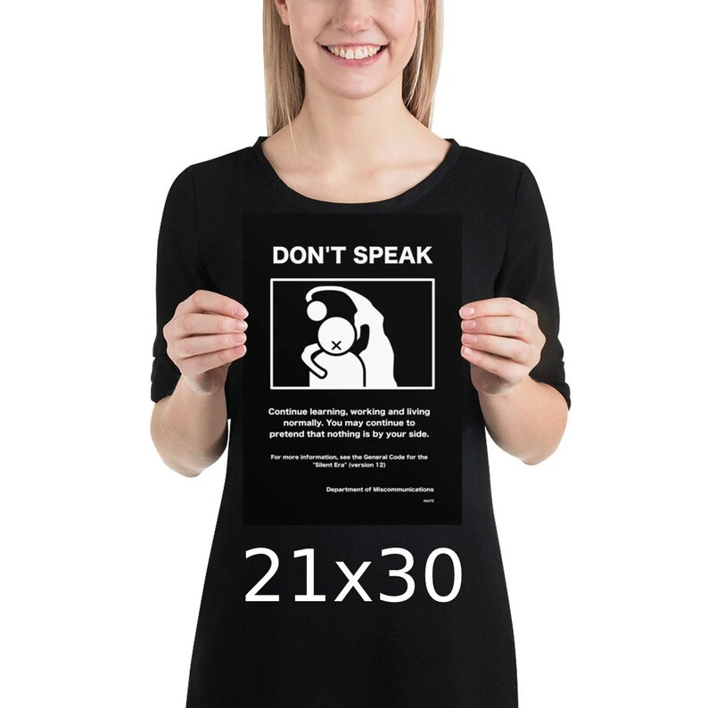 SCP WARNING Poster Don't Speak Scp-foundation Poster - Etsy