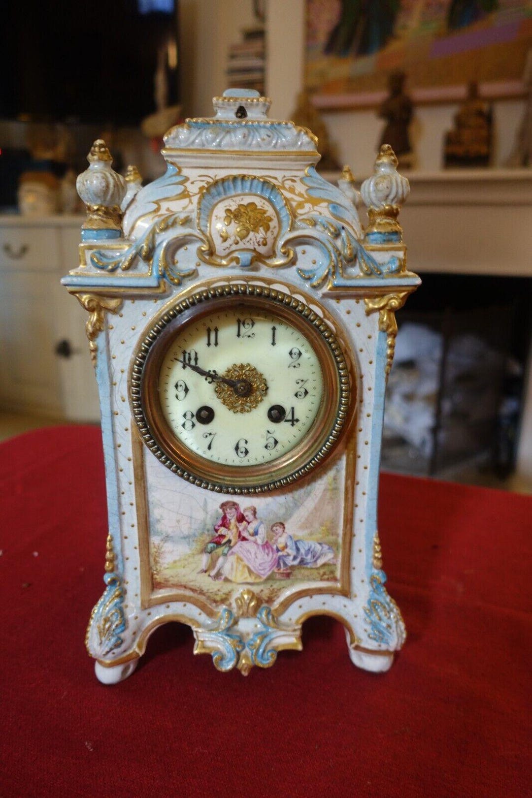 Pendulum to Stand Ceramic Baroque Rococo XIX Vintage Clock - Etsy