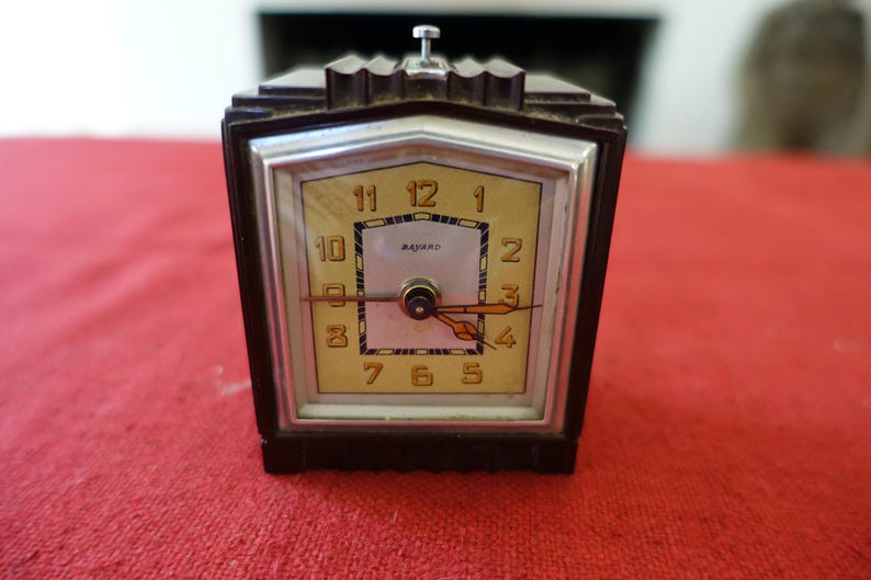 Vintage Bayard Bakelite Art Deco Travel Alarm Clock - Etsy Australia