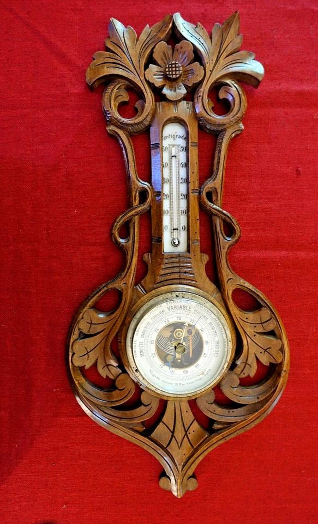 Barometer Thermometer Black Forest XIX - Etsy