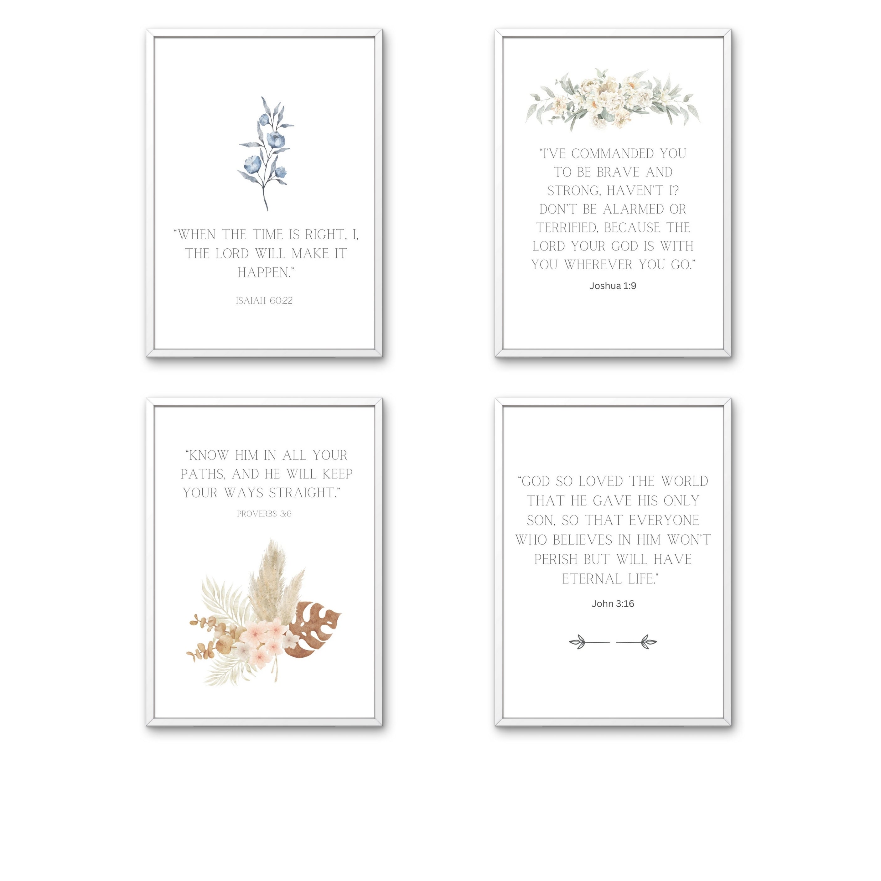 Bible Verse Printable, Flower Bible Verse Printable, Christian Wall Art ...