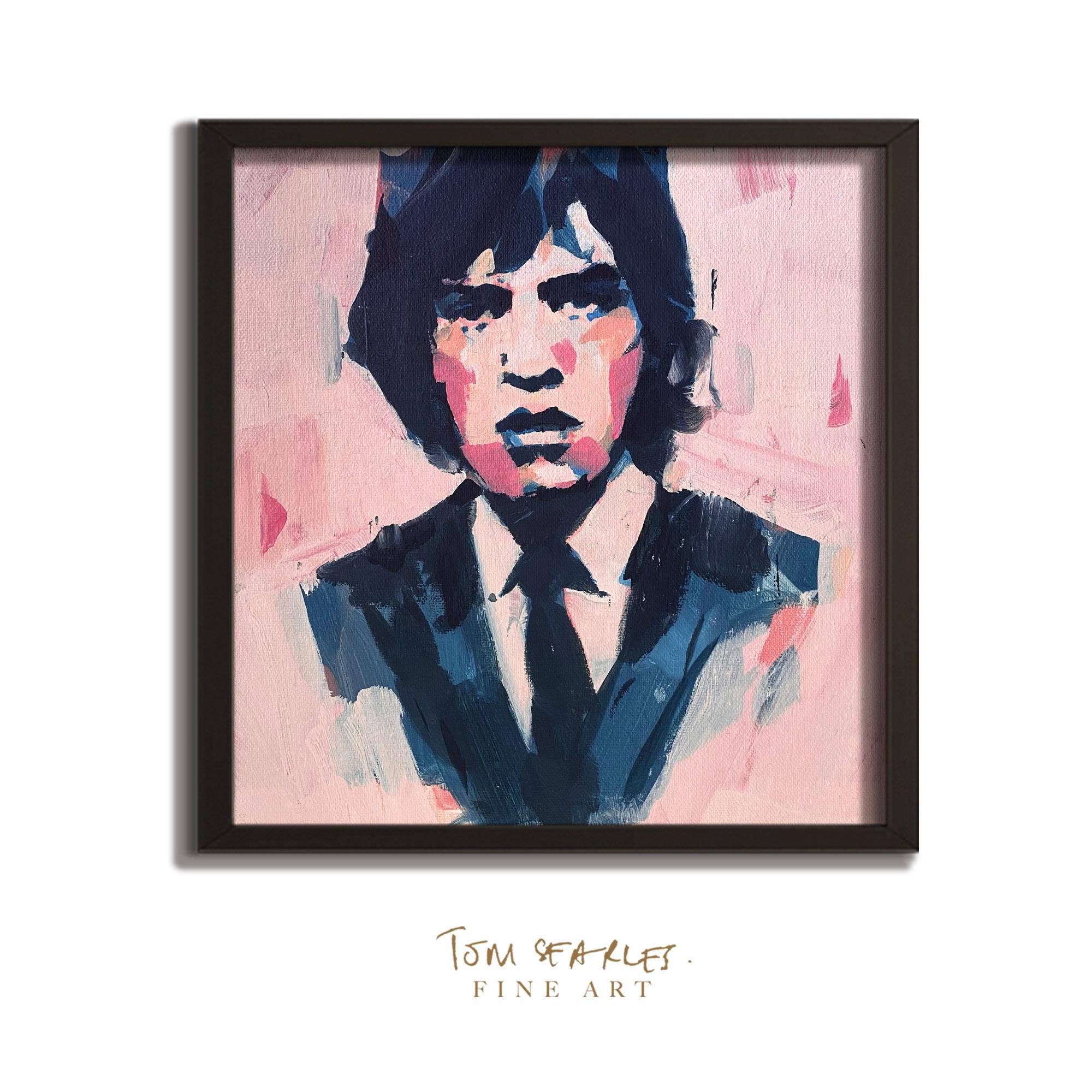 Jagger Mugshot Art Print | Abstract Portrait, Large Scale (digital ...