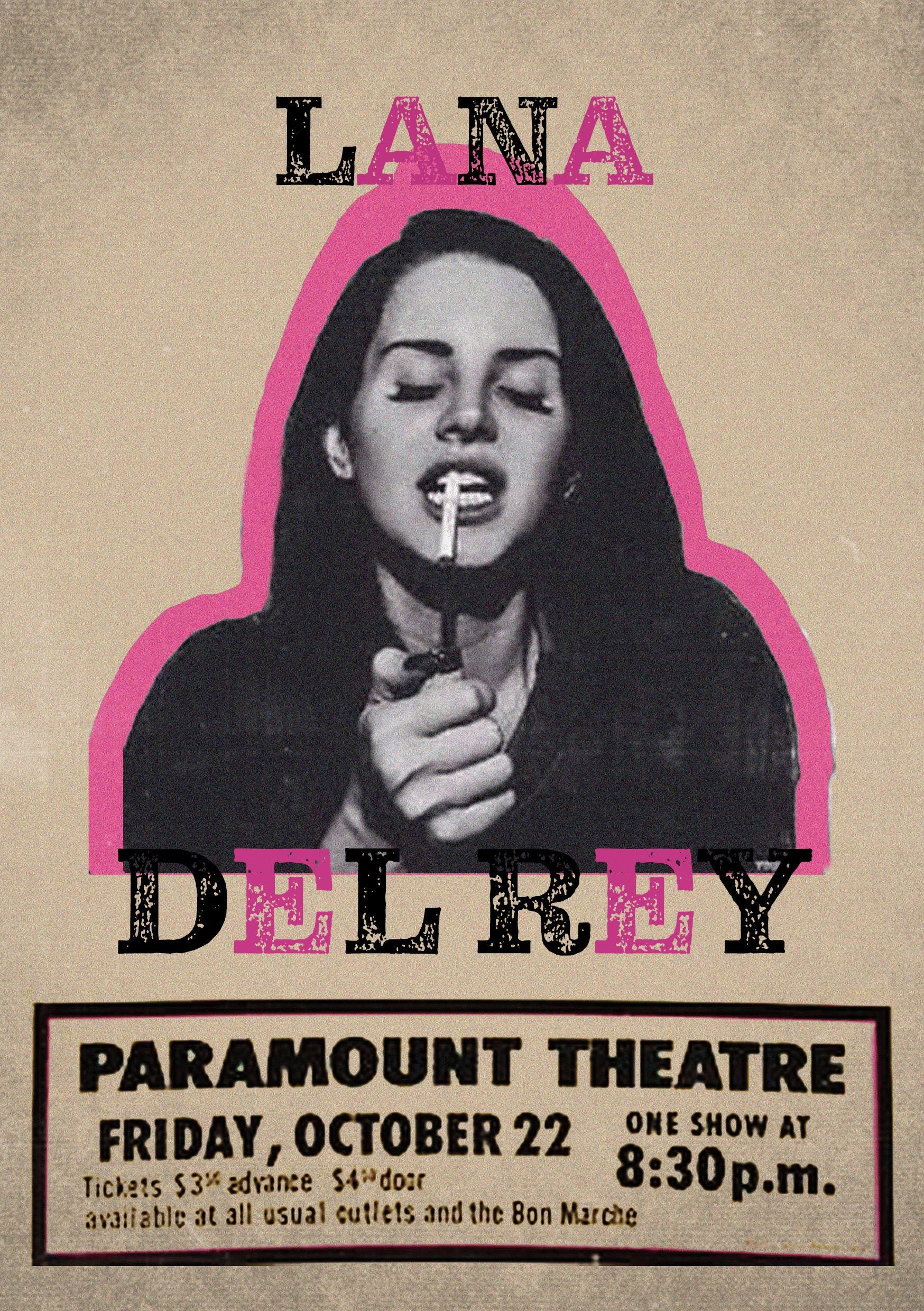 Lana Del Rey Original Poster Design A4 | Etsy