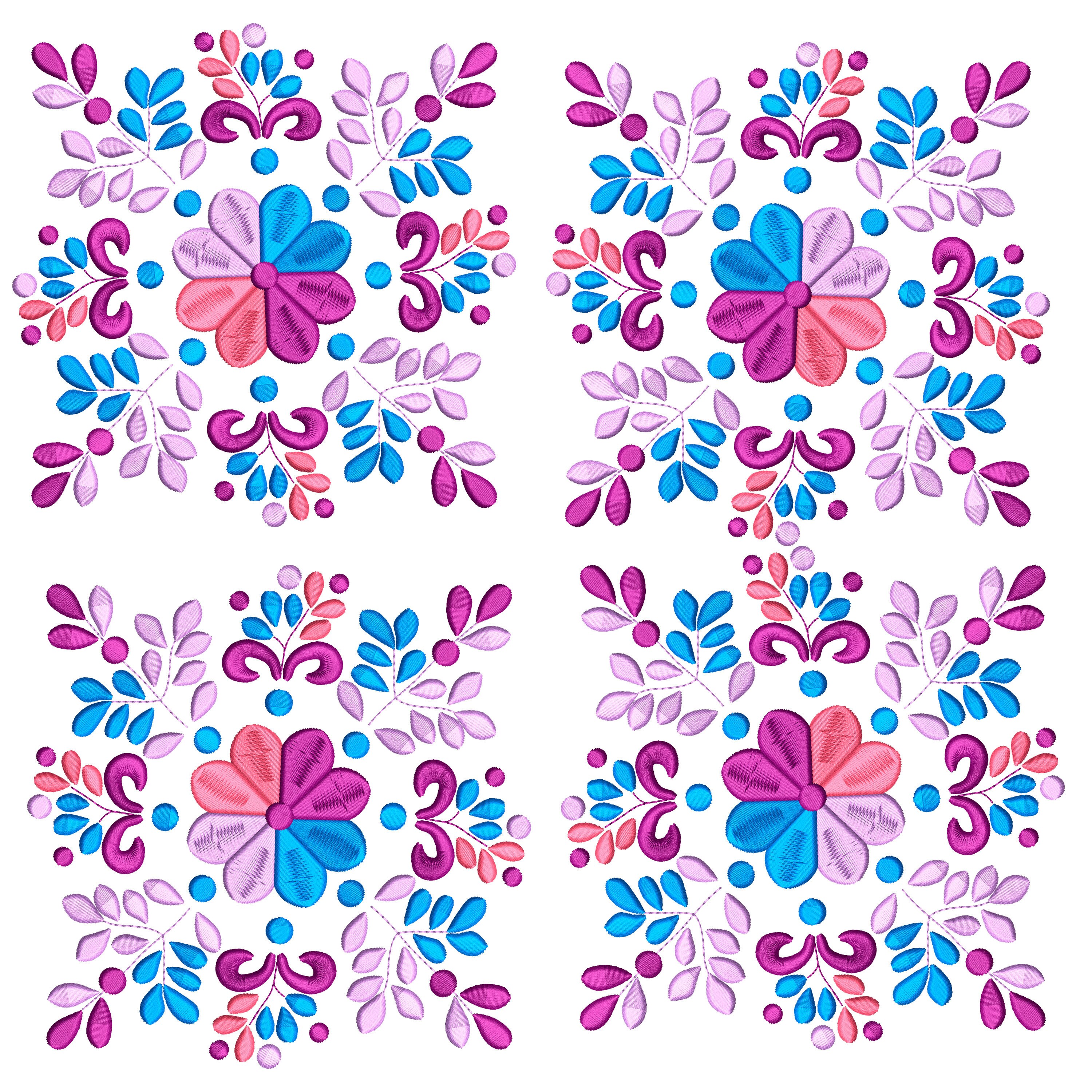 Mexican Style Block Machine Embroidery Design, 5 Sizes - Etsy