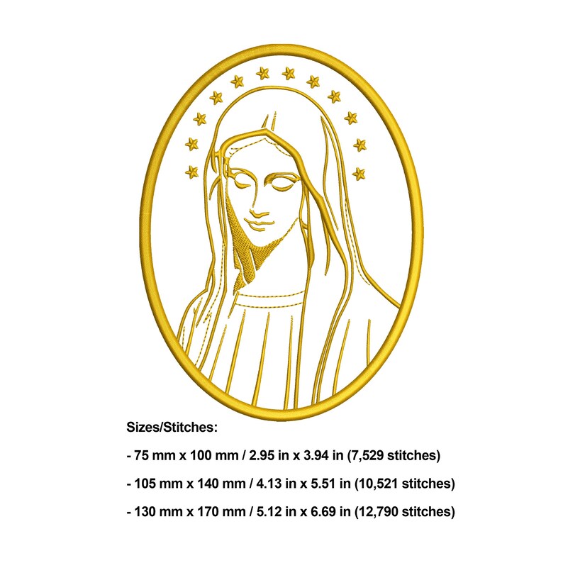 Religious Embroidery Designs: Holy Spirit, Virgin Mary, and Chalice ...