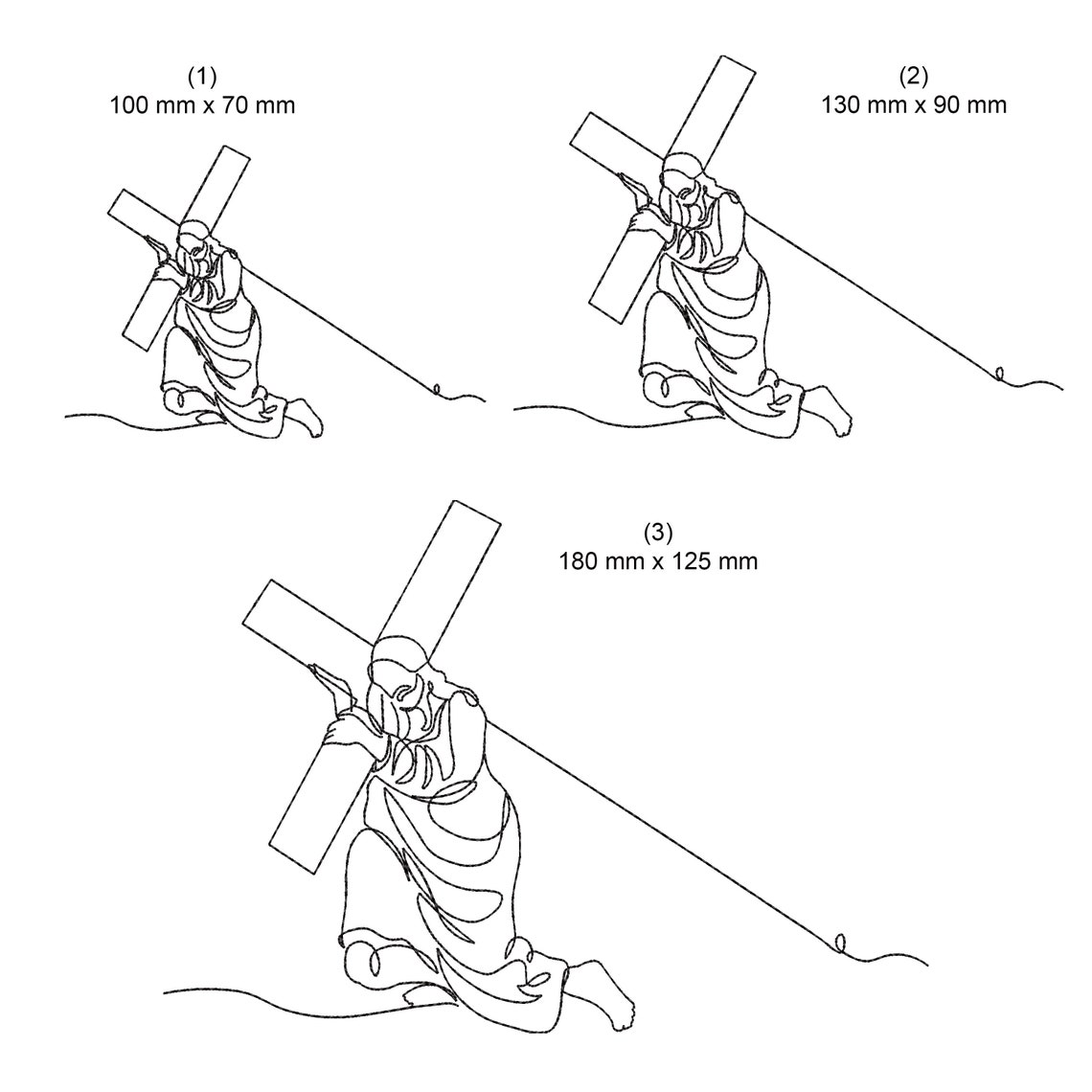 Jesus via Crucis Embroidery Design, for Embroidery Machine, 3 Sizes - Etsy