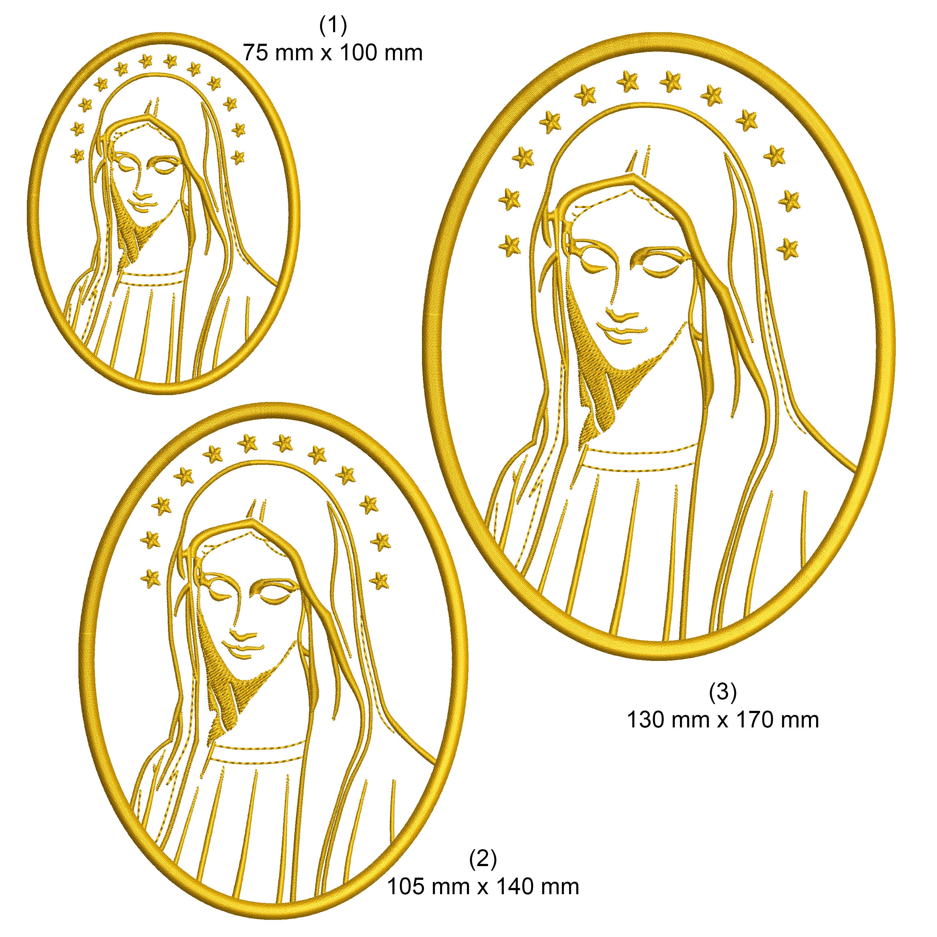 Embroidery Design Virgin Mary, Mother Mary, Catholic Church, for ...