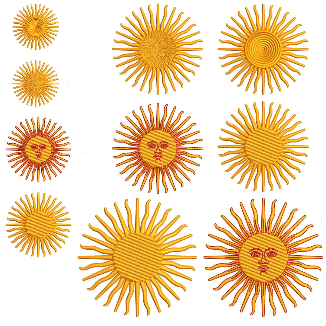 Motifs de broderie Soleil de mai - Drapeau argentin - 10 motifs - pour ...