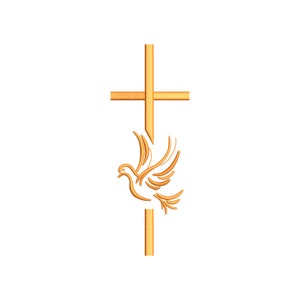 Cross Embroidery Design Holy Spirit for Embroidery Machine - Etsy UK