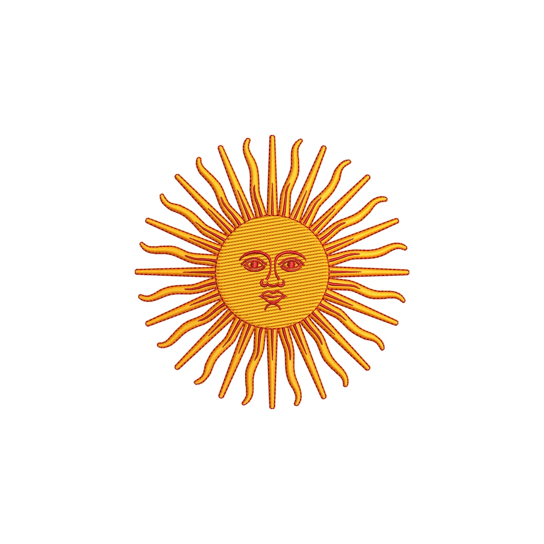 Sol De Mayo Embroidery Designs Argentine Flag Sun 10 Designs for ...