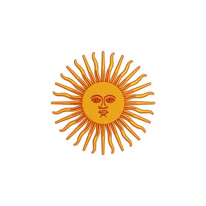 Sol De Mayo Embroidery Designs Argentine Flag Sun 10 Designs for ...
