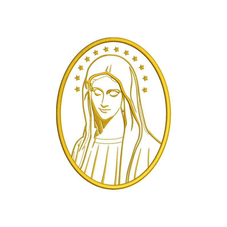 Embroidery Design Virgin Mary, Mother Mary, Catholic Church, for ...