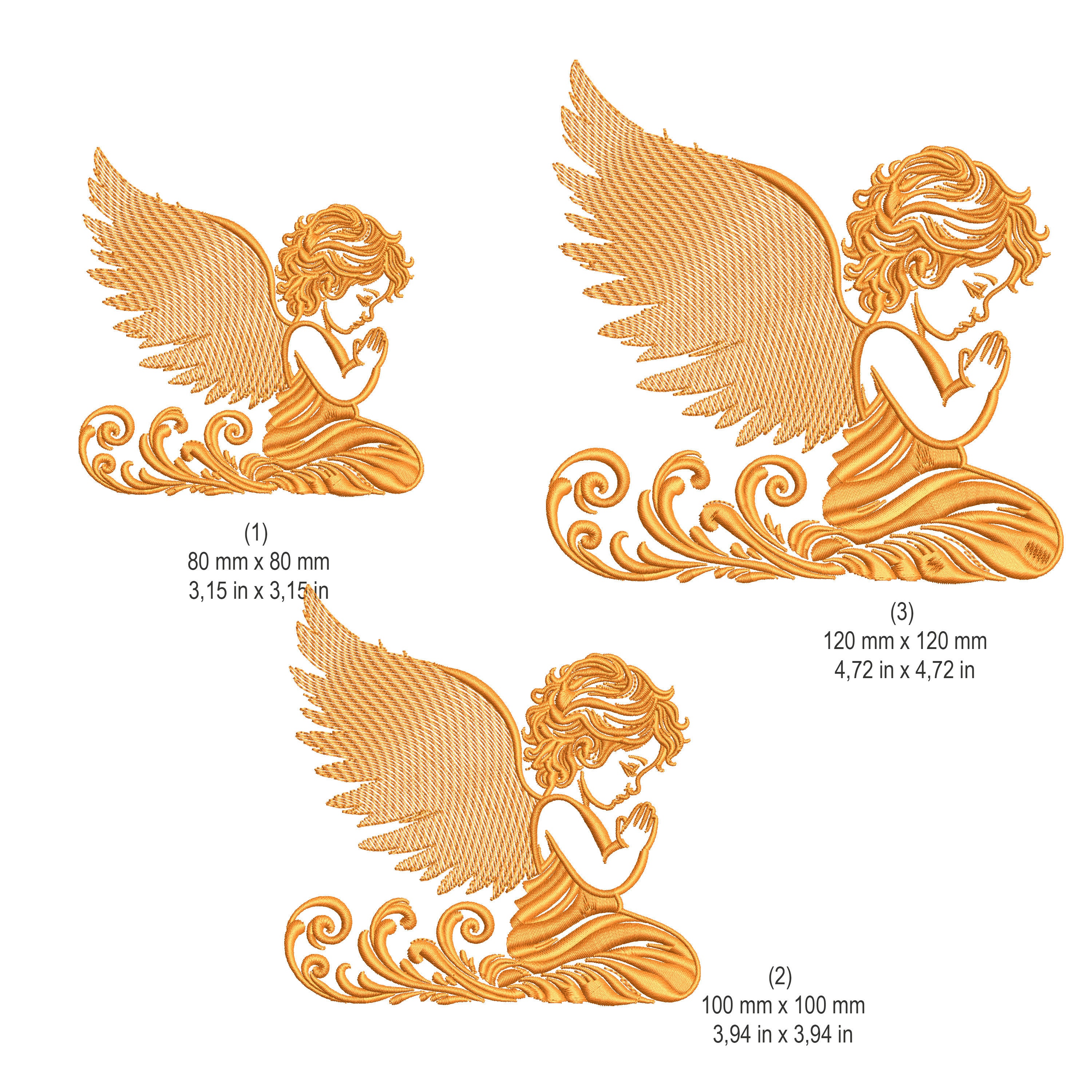 Angel Embroidery Design, for Embroidery Machine, 3 Sizes - Etsy