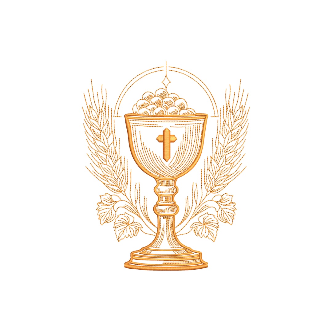 Motif de broderie Calice, broderie chrétienne, pour machine à broder, 4 ...