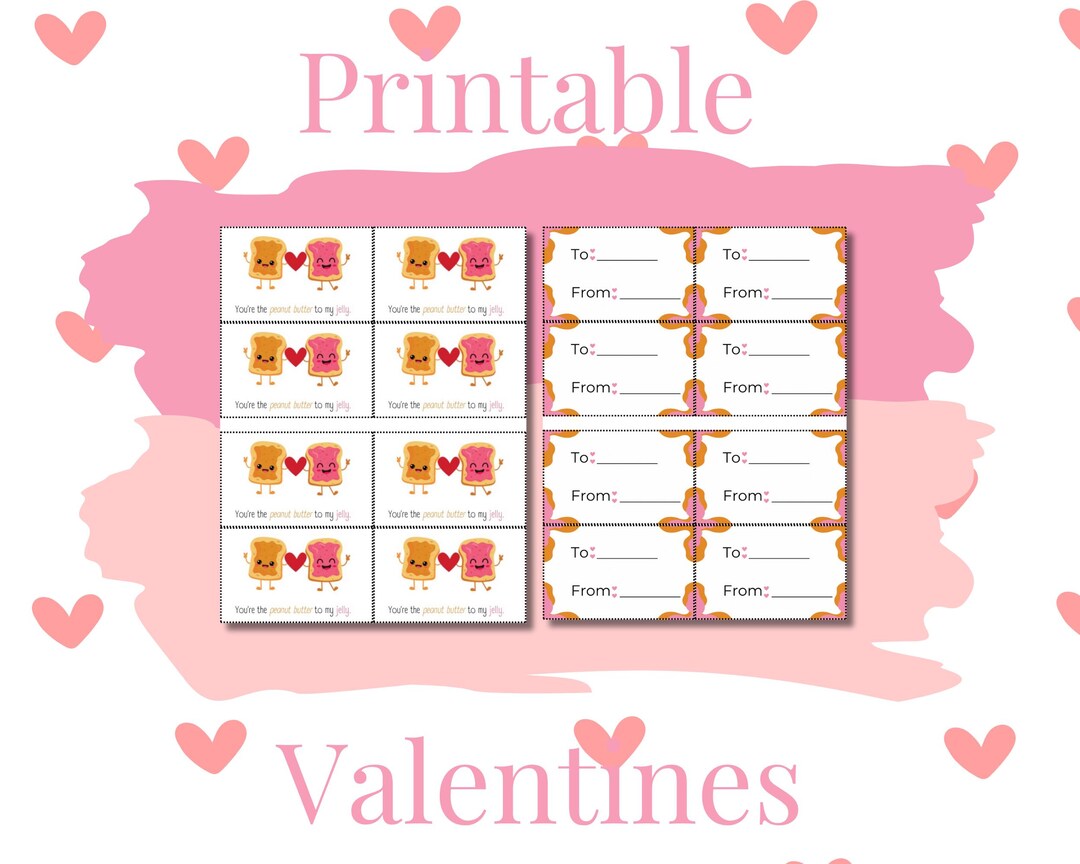 Kids Valentines Printable, Digital Download Valentines, Printable ...