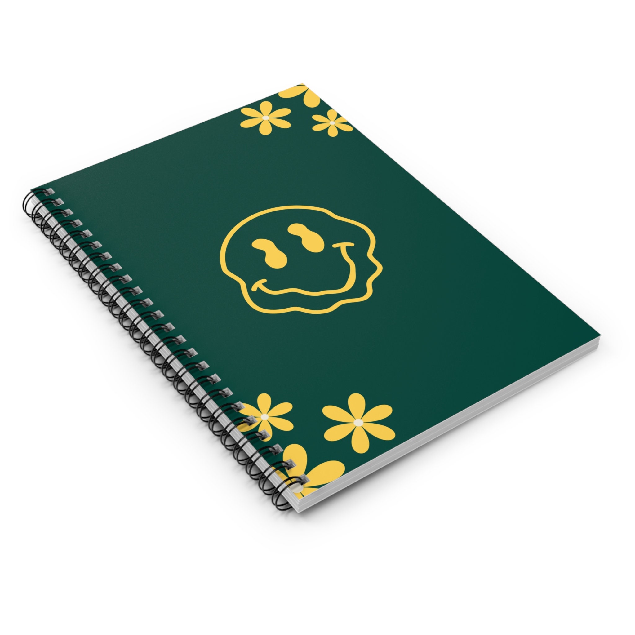 Smiley Flower Spiral Notebook Ruled Line - Etsy