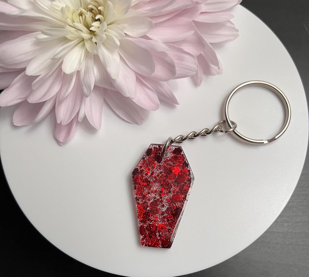 Coffin Keychain / Epoxy Resin Charm - Etsy