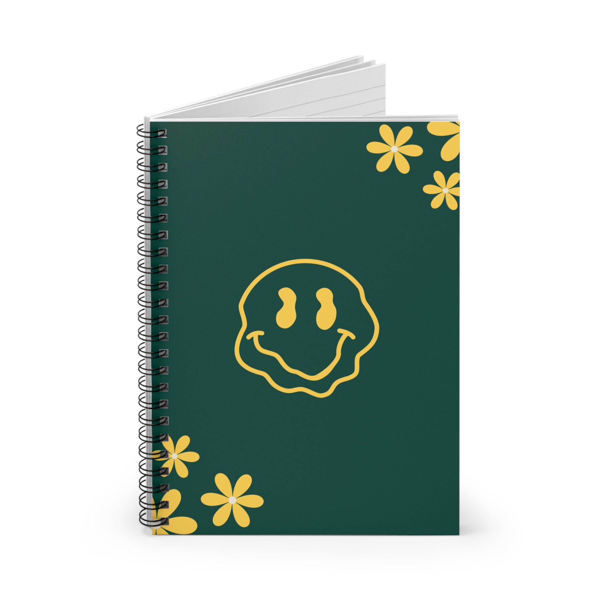 Smiley Flower Spiral Notebook Ruled Line - Etsy