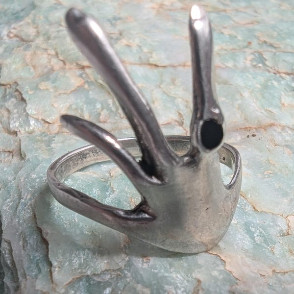 Hand Shaped Ring - Etsy