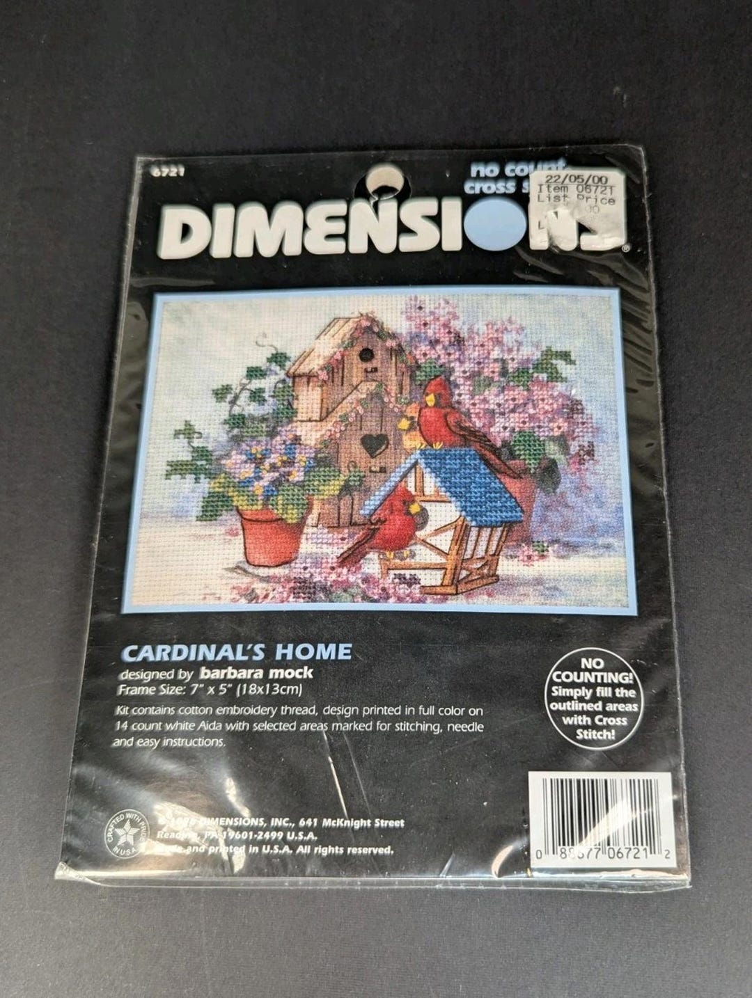 Dimensions Cardinal’s Home Cross Stitch Kit New in Package 7x5 6721 ...